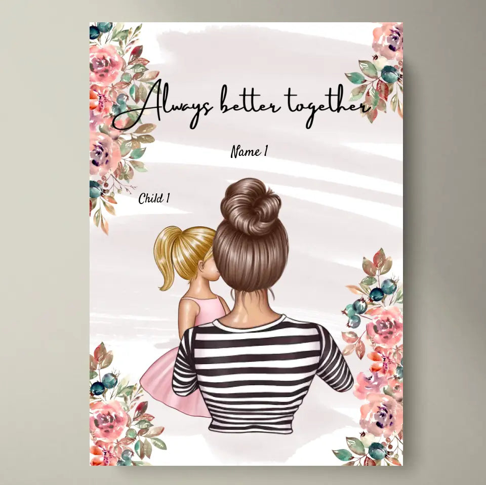 Best mom - personalized poster (1-4 children) – Personelly.com