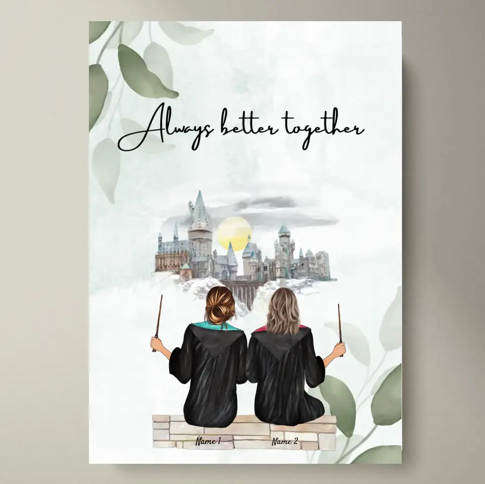 Best witch friends - personalized poster (1-3 people) – Personelly.com